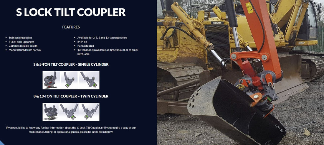 Kubota KX61-3 Excavator S-Lock Tilt Couplers – Strickland MFG